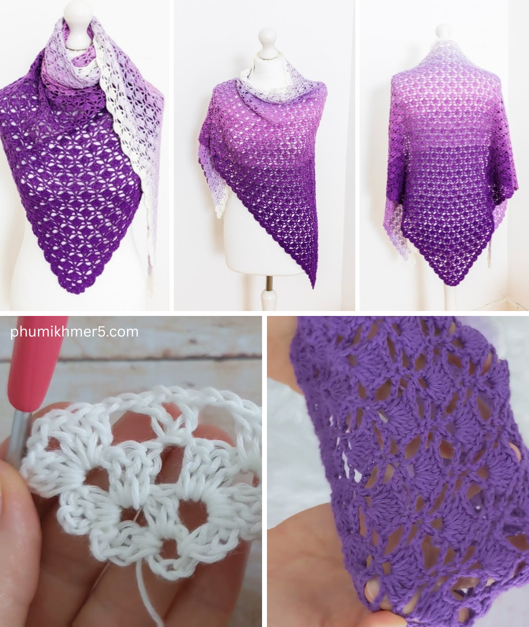 🧣 EASY Crochet Shawl Tutorial: A Beginner-Friendly Guide – Crochet and ...