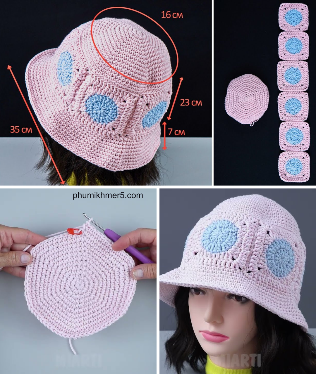 Easy Crochet Granny Square Bucket Hat: A Fun & Stylish DIY Project ...