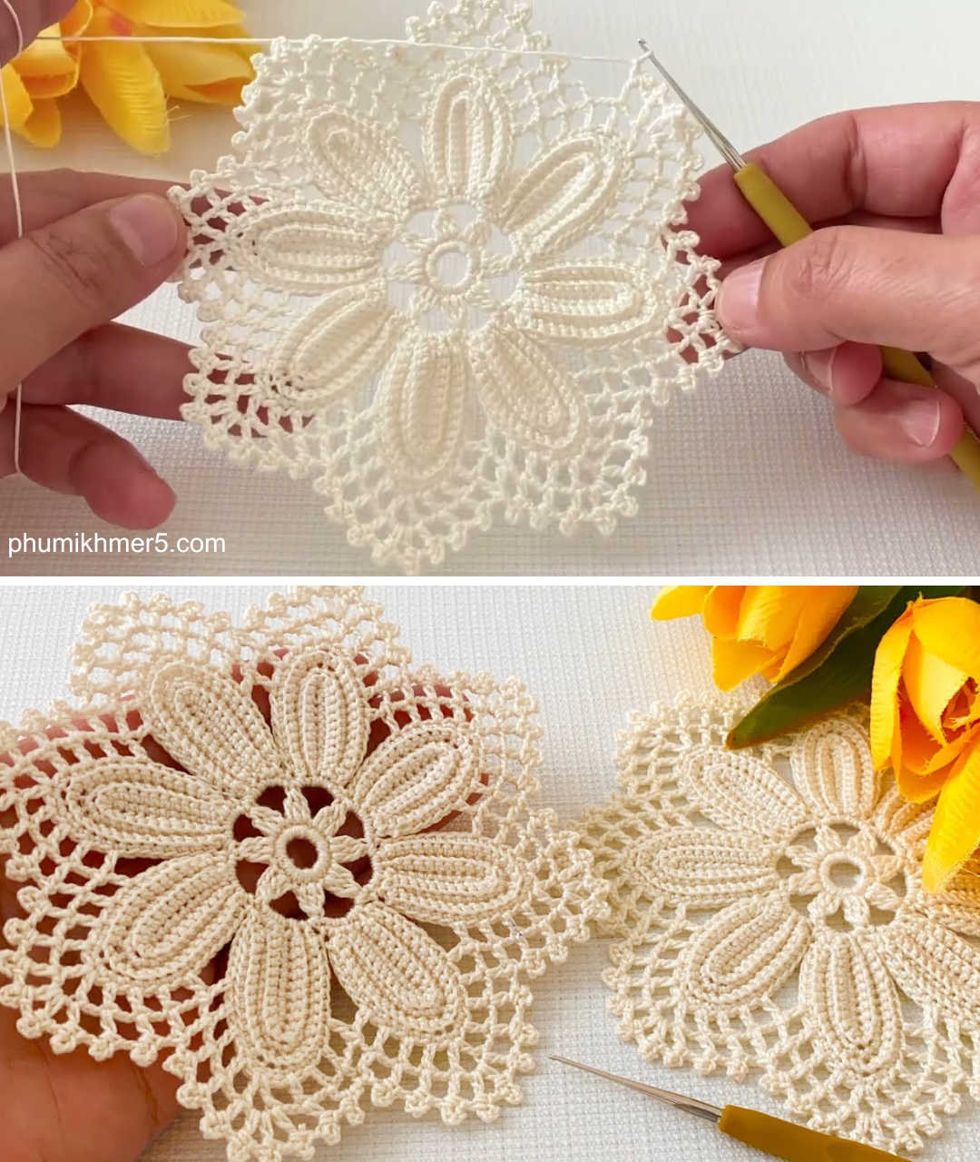 The “Solstice Bloom” Motif Runner: An Elegant Crochet Lace Pattern ...